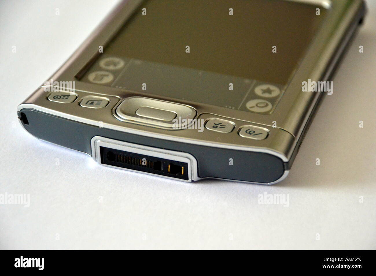 Palm pilot close-up PDA macro Stock Photo - Alamy