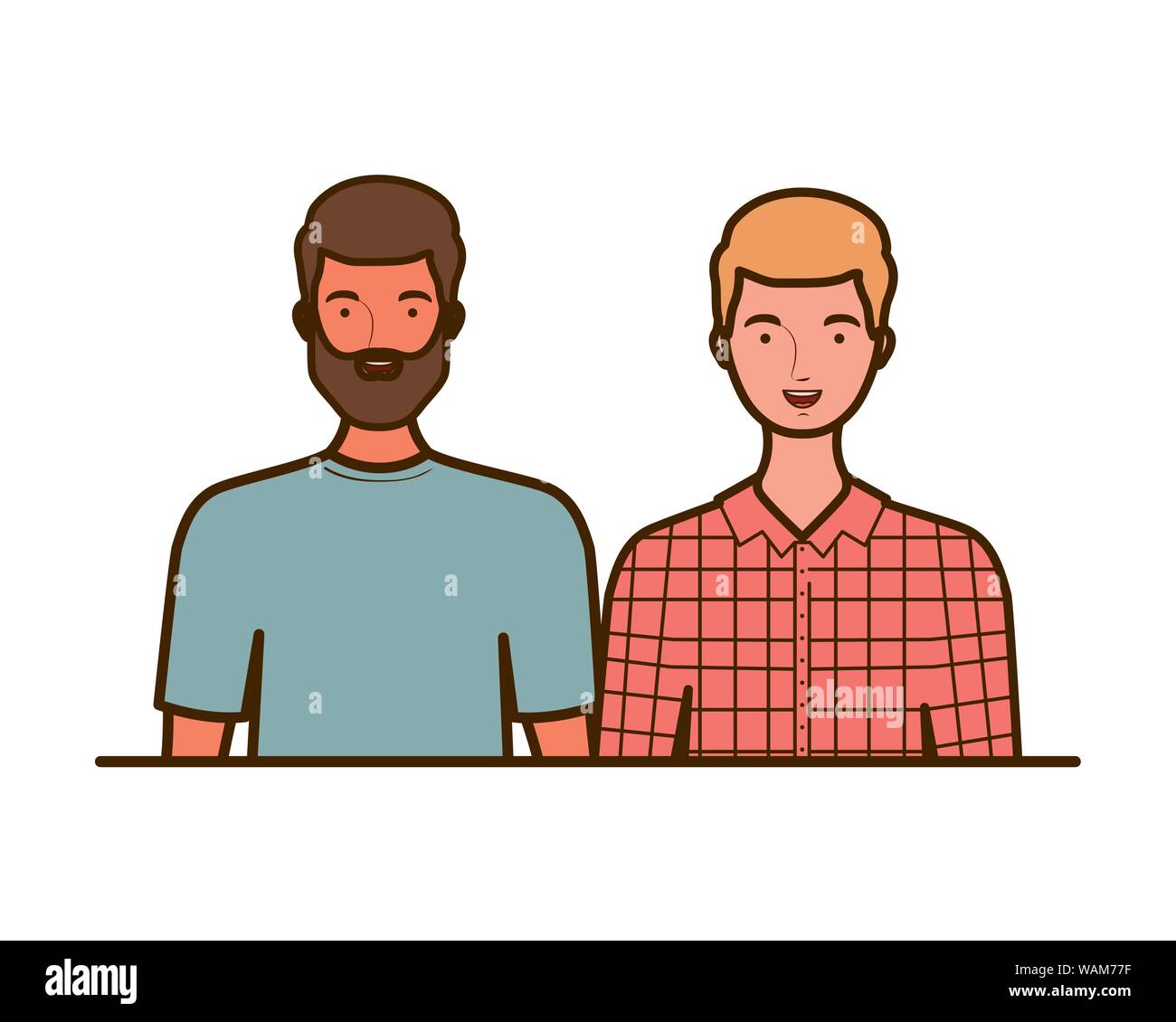 young men on white background Stock Vector Image & Art - Alamy