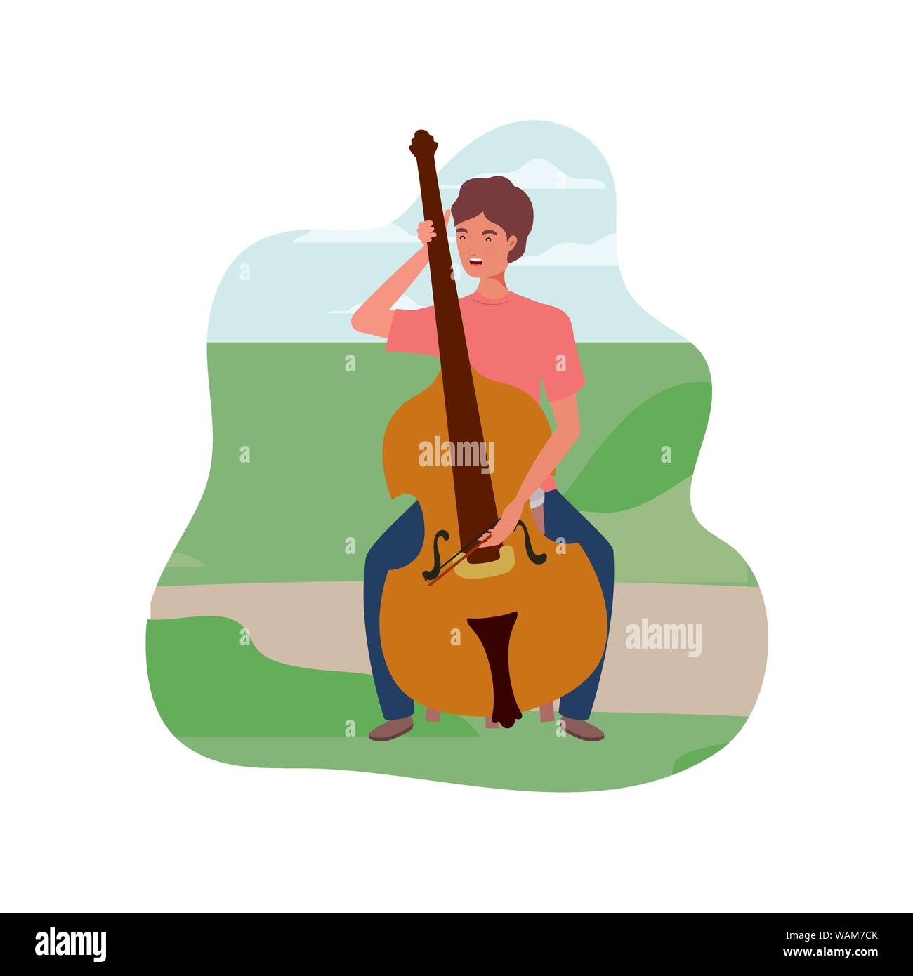 Person in the conservatory Stock Vector Images - Alamy