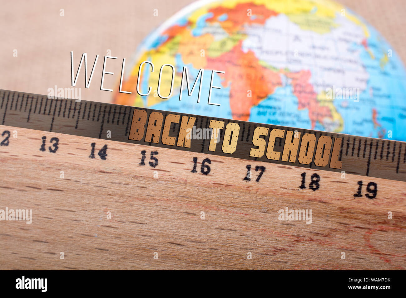 Back to school wording as education, teaching and learning concept ...