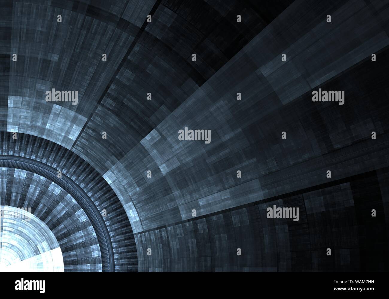 Computer generated illustration rendered fractal solar blue Stock Photo ...