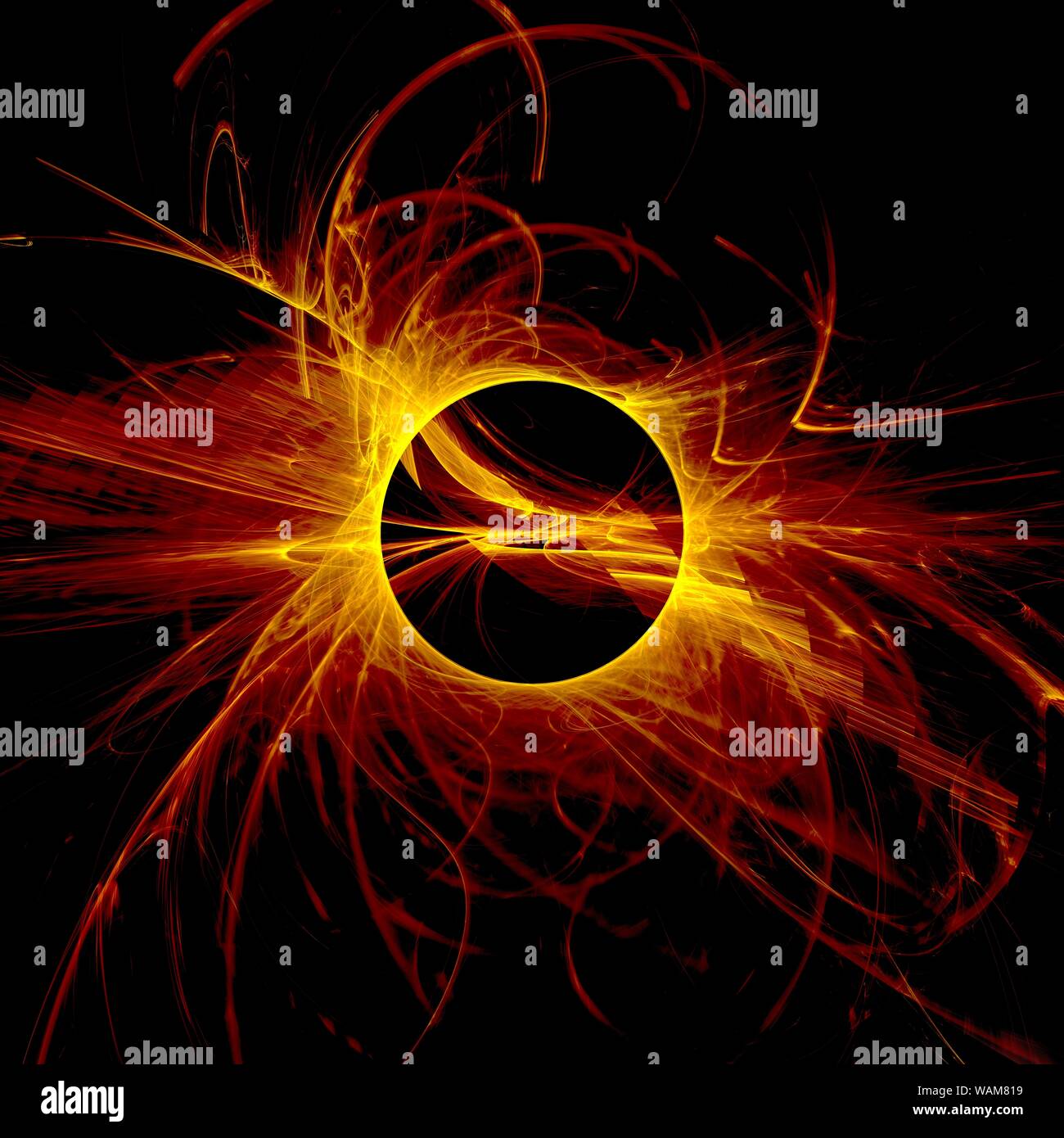 The eye of God Solar Eclipse on black background Stock Photo - Alamy