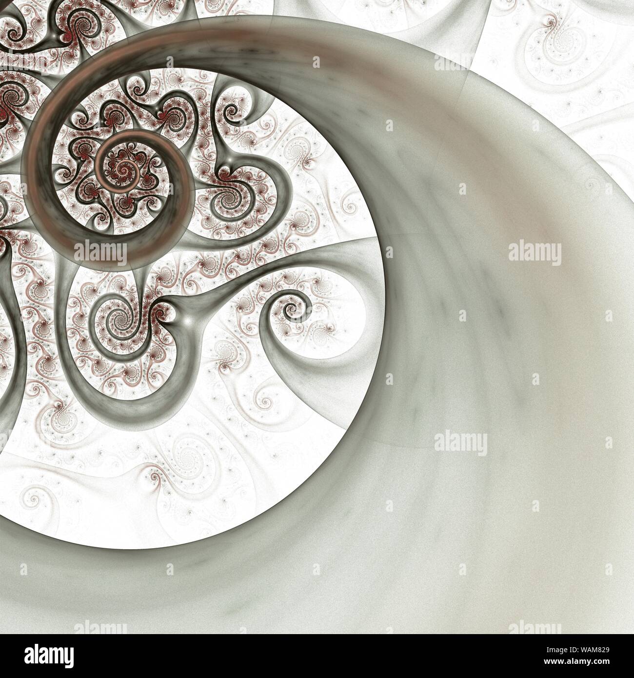 Abstract spiral art backdrop on black background Stock Photo - Alamy