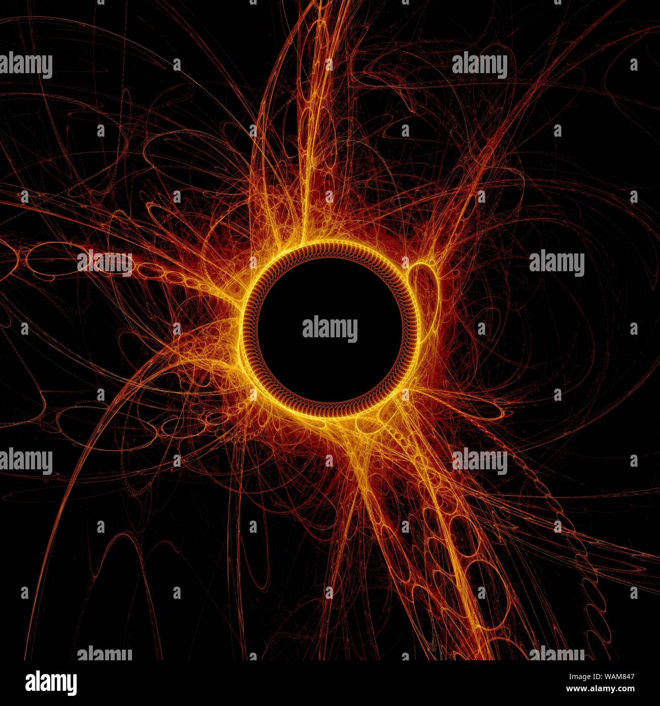 The eye of God Solar Eclipse on black background Stock Photo - Alamy