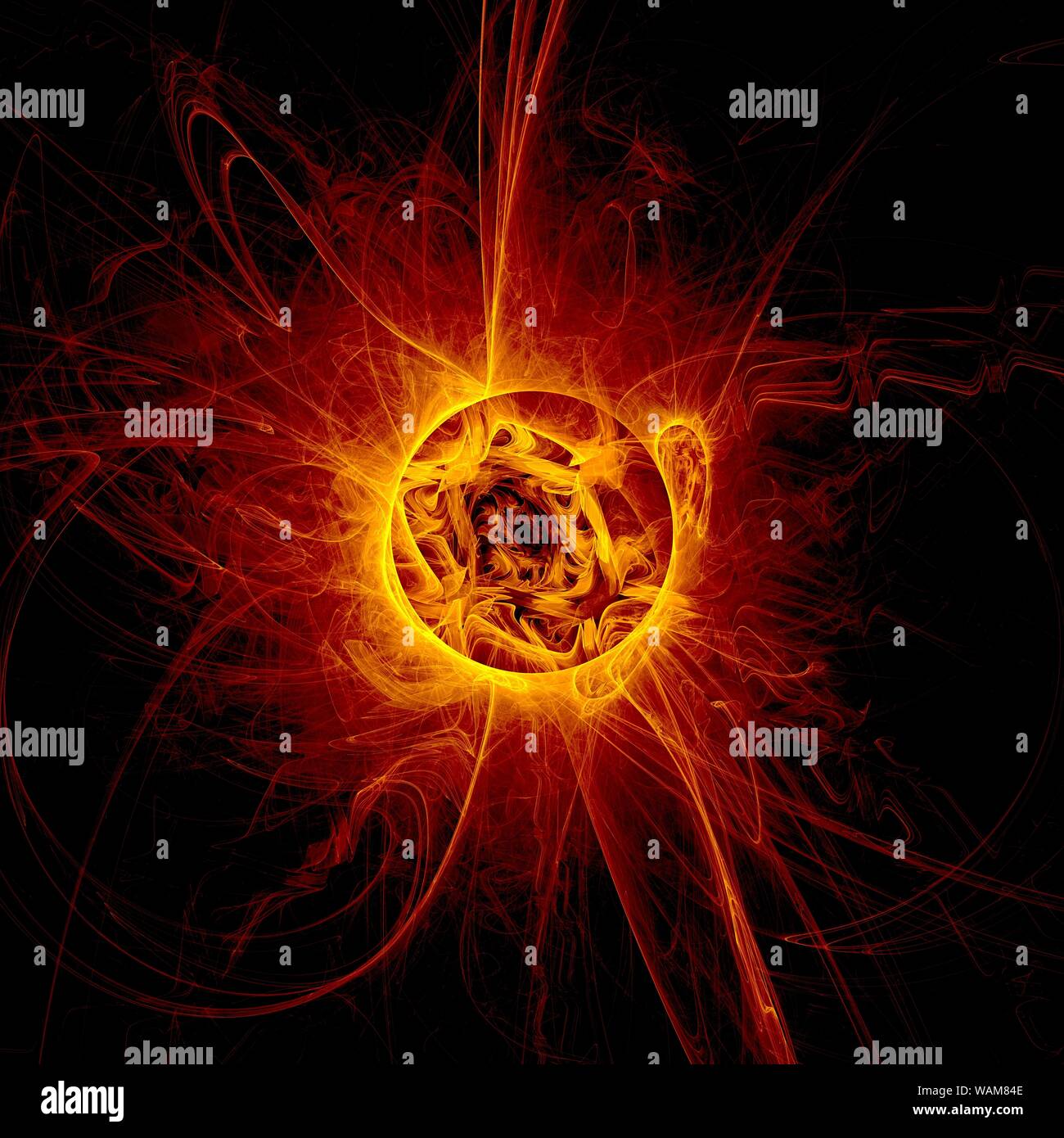 The eye of God Solar Eclipse on black background Stock Photo - Alamy