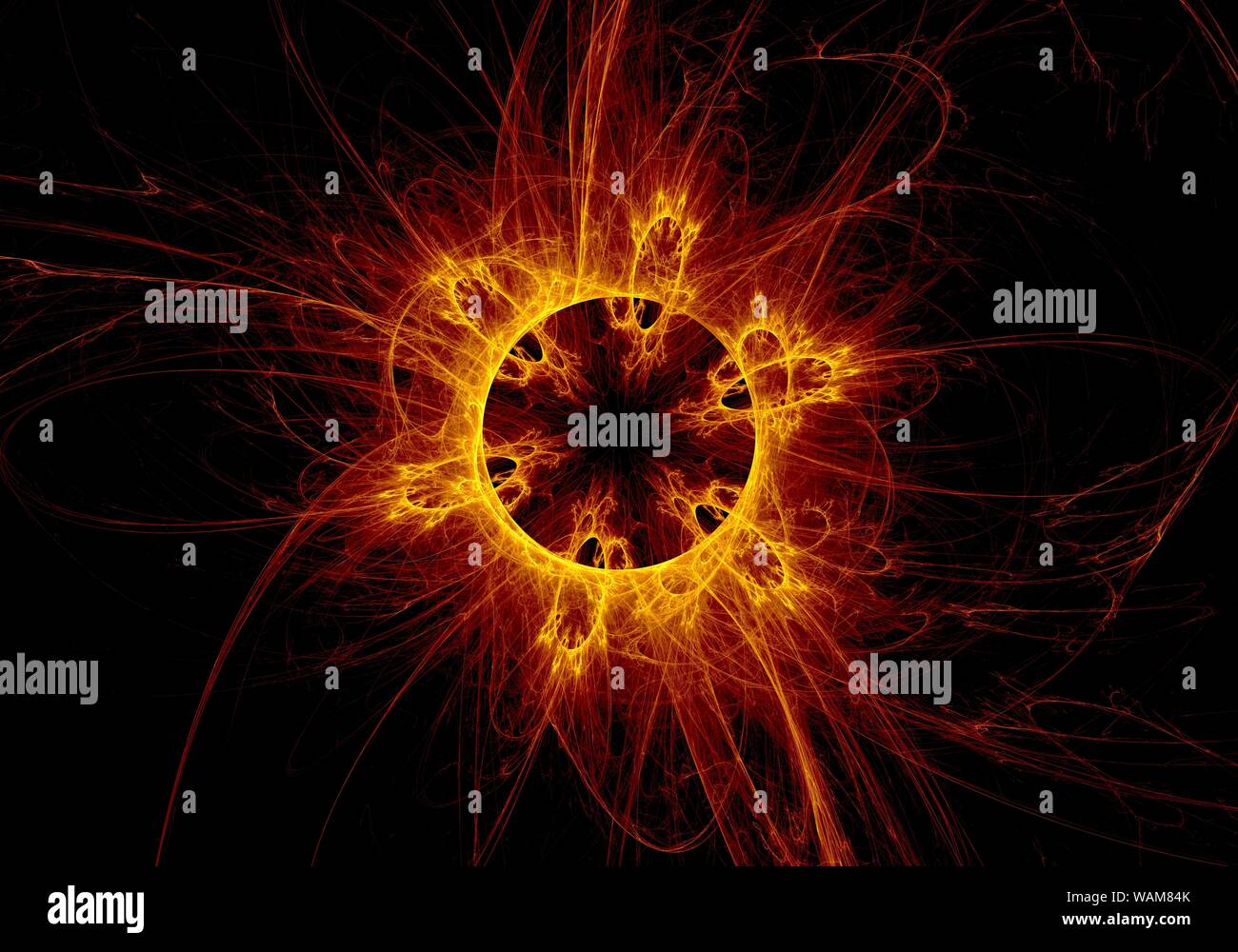 The eye of God Solar Eclipse on black background Stock Photo - Alamy