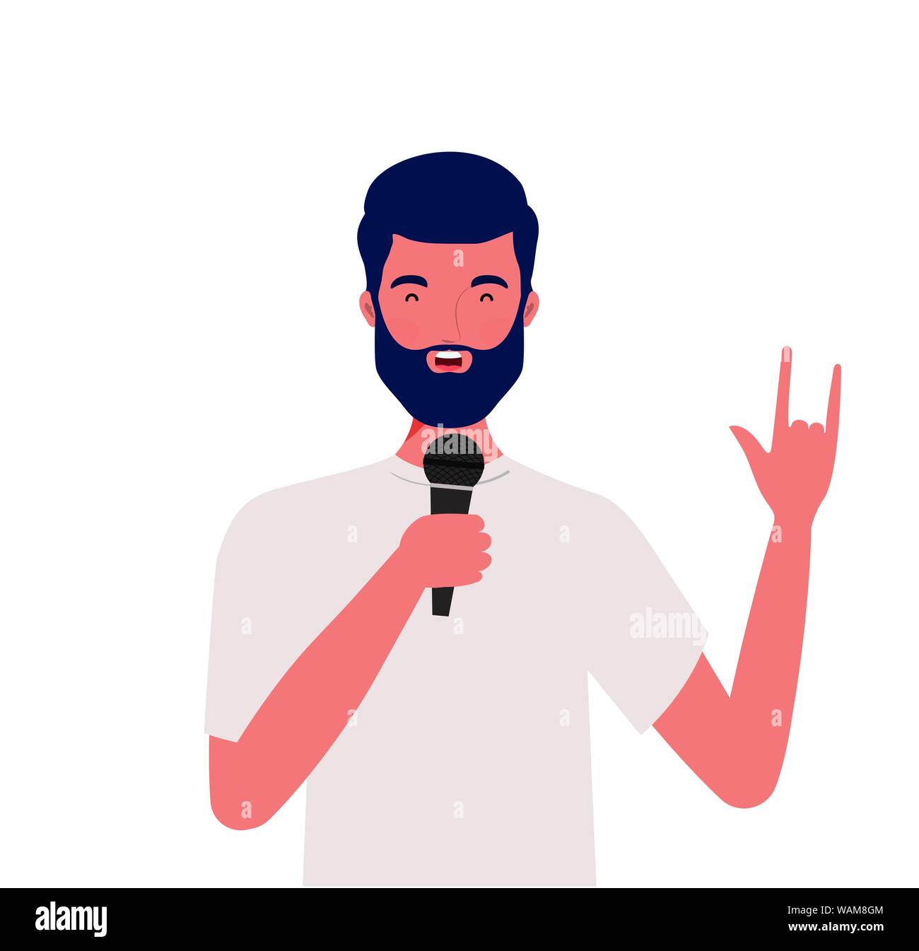 Radio studio young man Stock Vector Images - Alamy