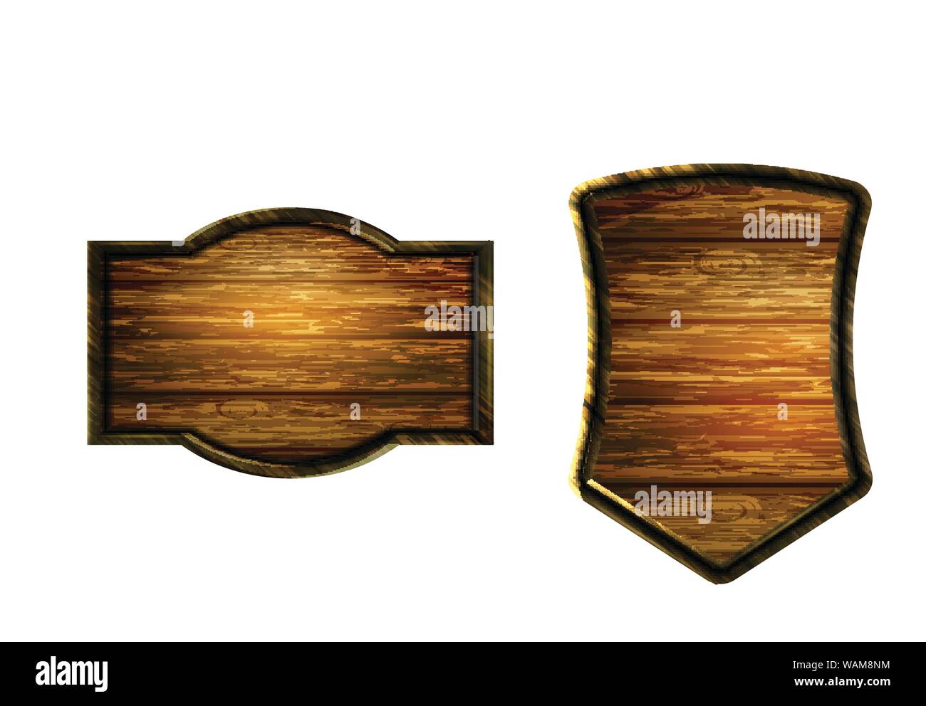 Vector realistic illustration of wooden signboard Stock Vector Image ...