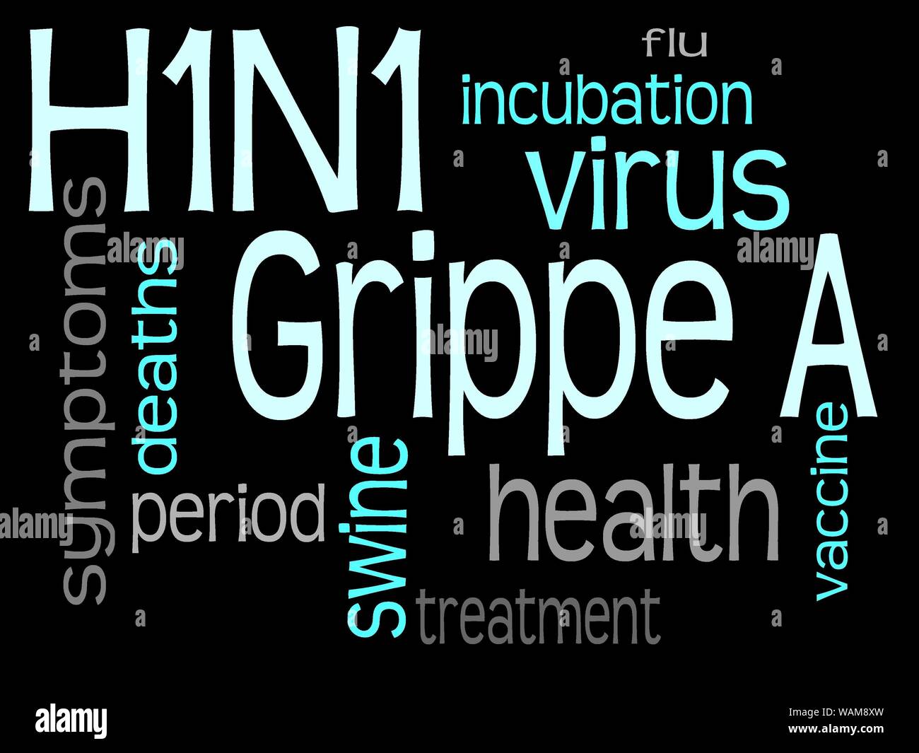 Swine flu H1N1 disease with virus vaccine Stock Photo - Alamy