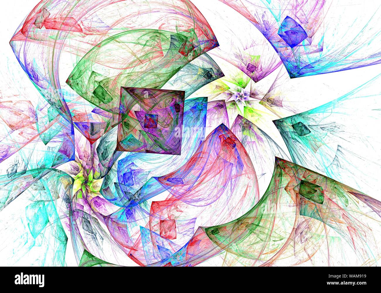 Abstract fractal colorfull on the white background Stock Photo - Alamy