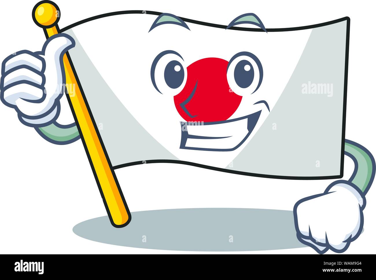 Thumbs up flag Japan isolated with the character Stock Vector Image ...