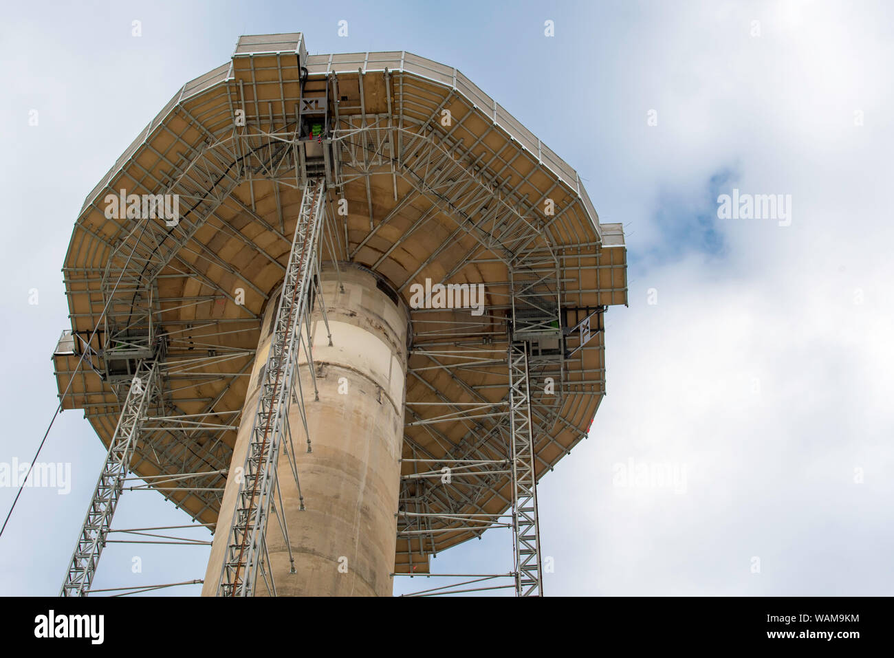 A multistory construction hoist pinned to the former Sydney Maritime ...
