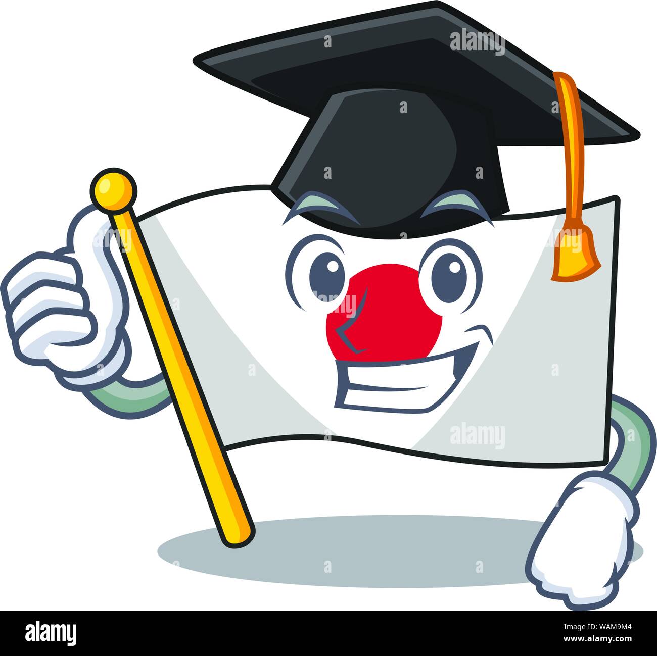 Graduation flag Japan isolated with the character Stock Vector Image ...