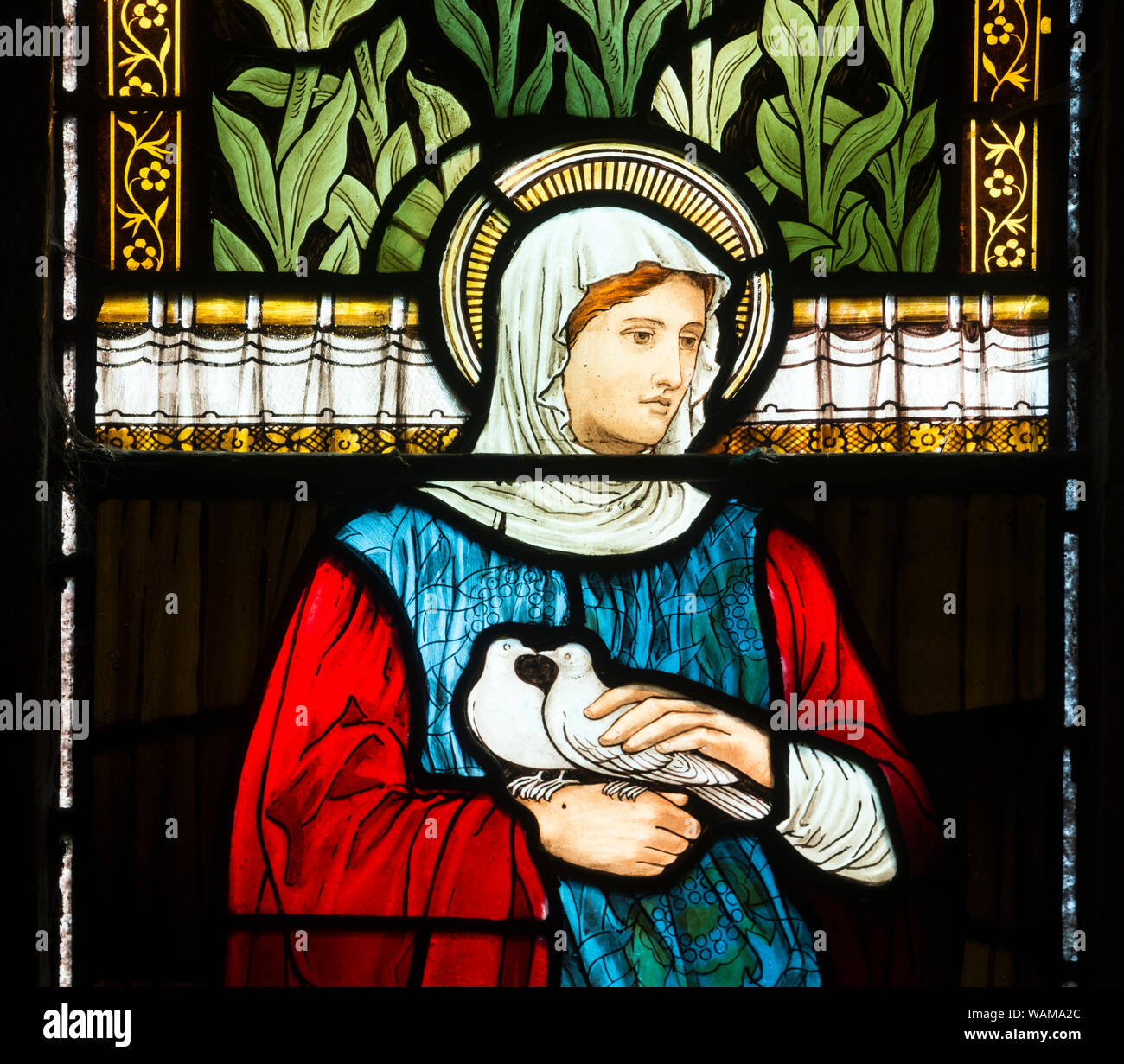 Mary with the two turtle doves at the Presentation, St. Mary the Virgin ...