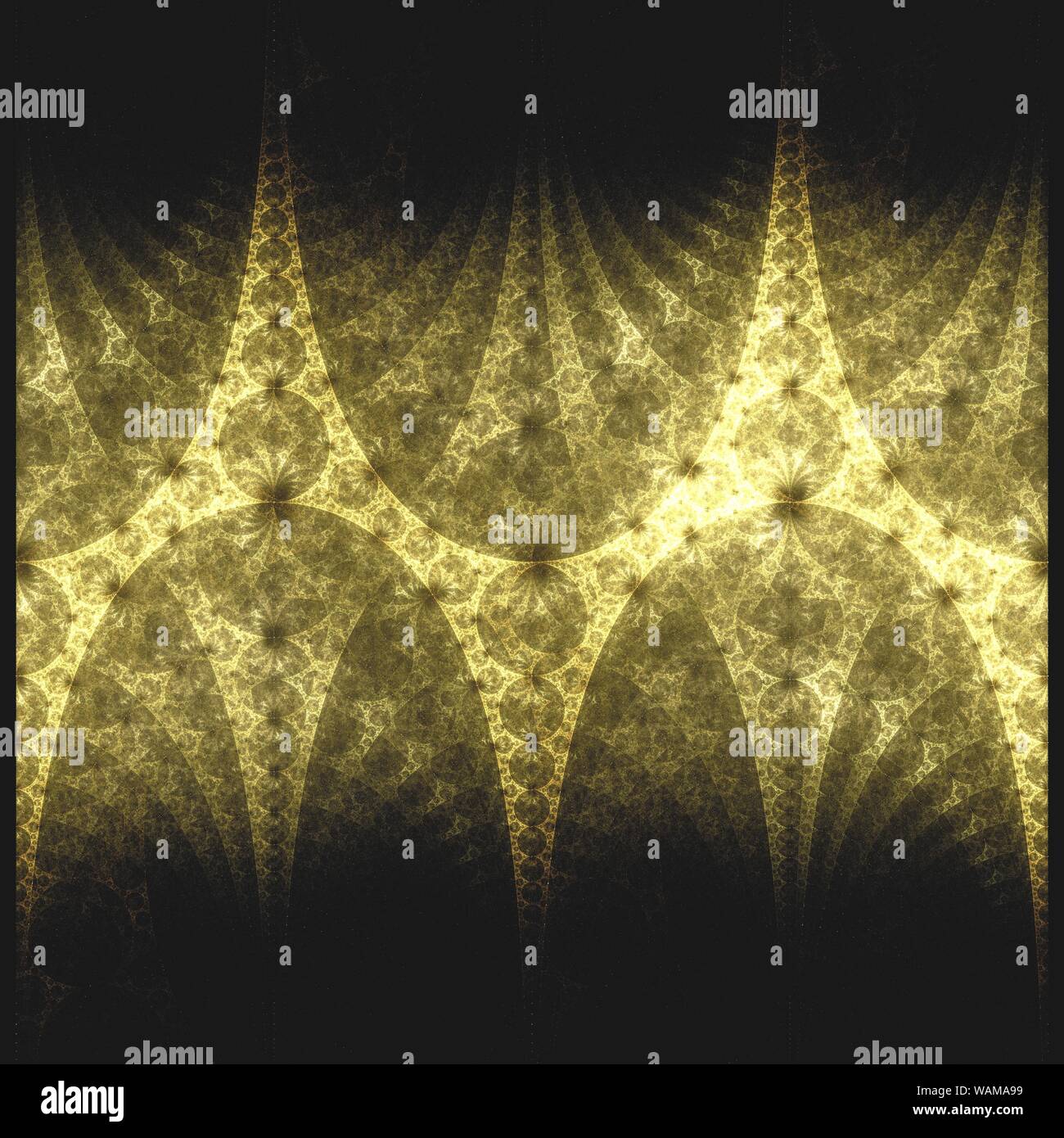 Abstract fractal yellow background with pillars and circles Stock Photo ...