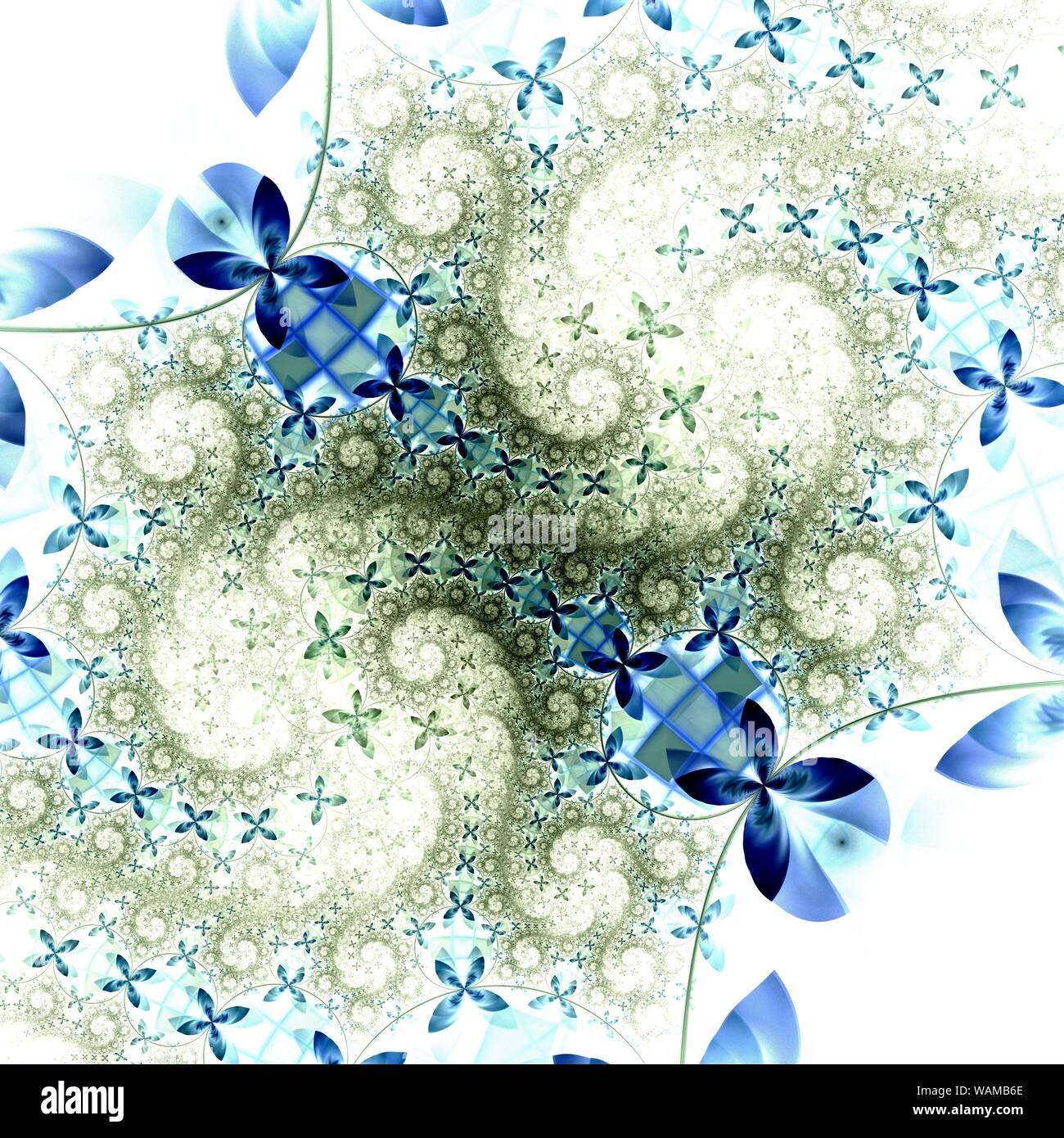 Colorful fractal flower pattern, digital artwork creative Stock Photo ...