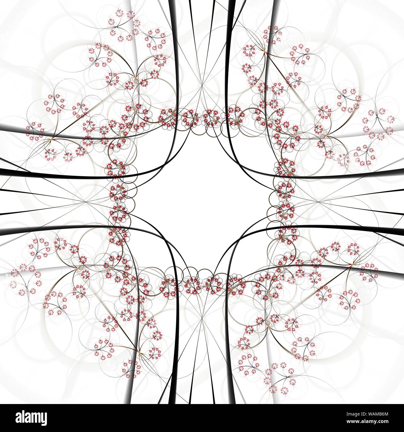 Colorful fractal flower pattern, digital artwork creative Stock Photo ...