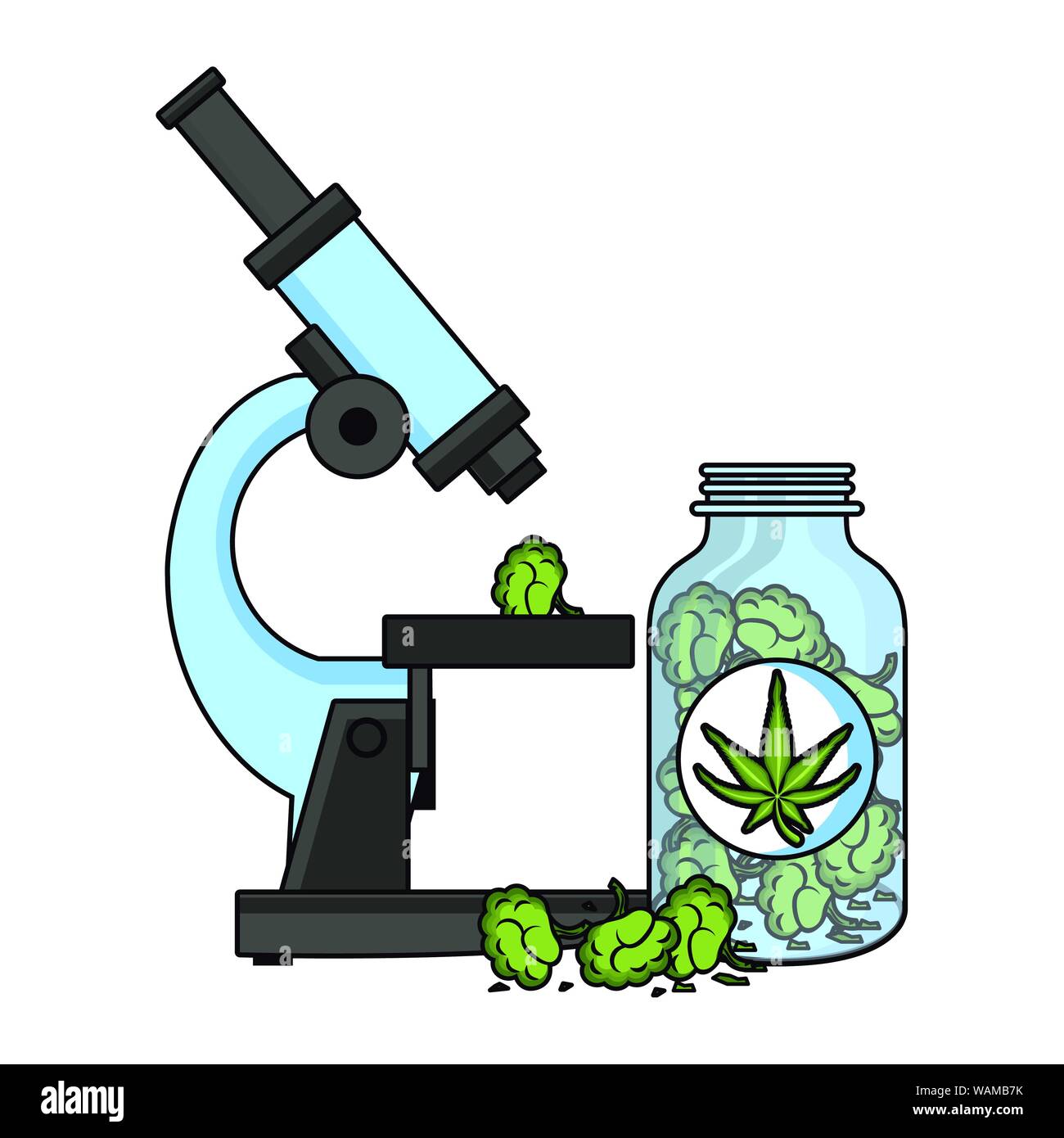 cannabis martihuana sativa hemp cartoon Stock Vector Image & Art - Alamy