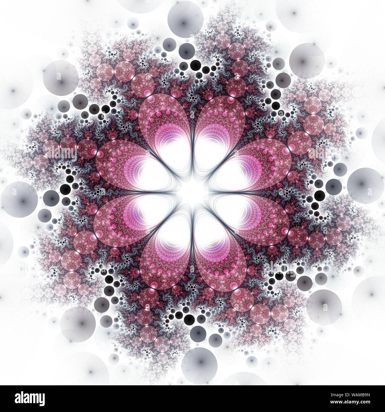 Colorful fractal flower pattern, digital artwork creative Stock Photo ...