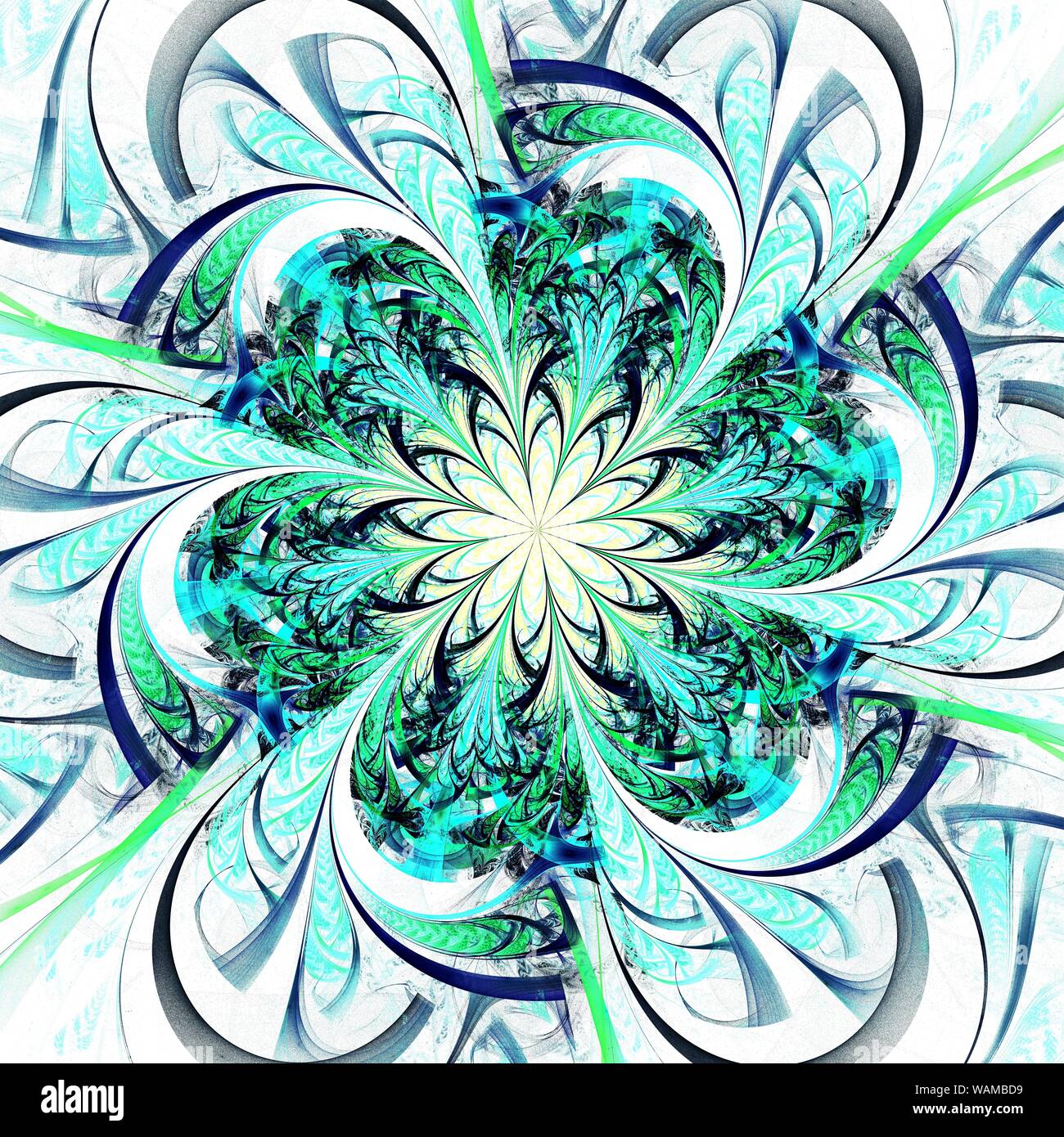 Colorful fractal flower pattern, digital artwork creative Stock Photo ...