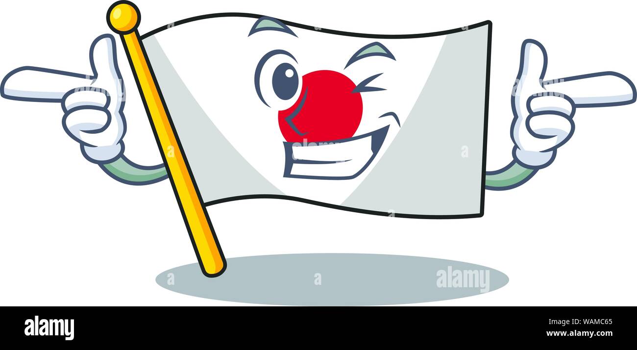 Wink flag Japan isolated with the character Stock Vector Image & Art ...