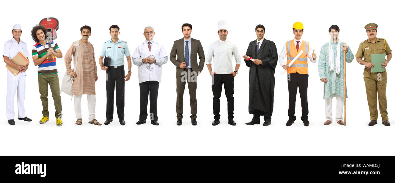 Group of professionals with different occupations Stock Photo - Alamy