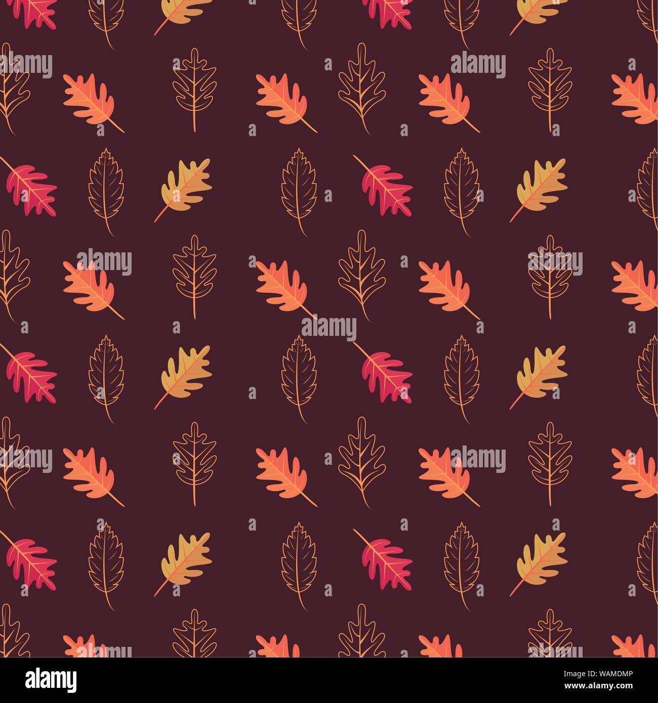 Autumn leaves season pattern background Stock Vector Image & Art - Alamy