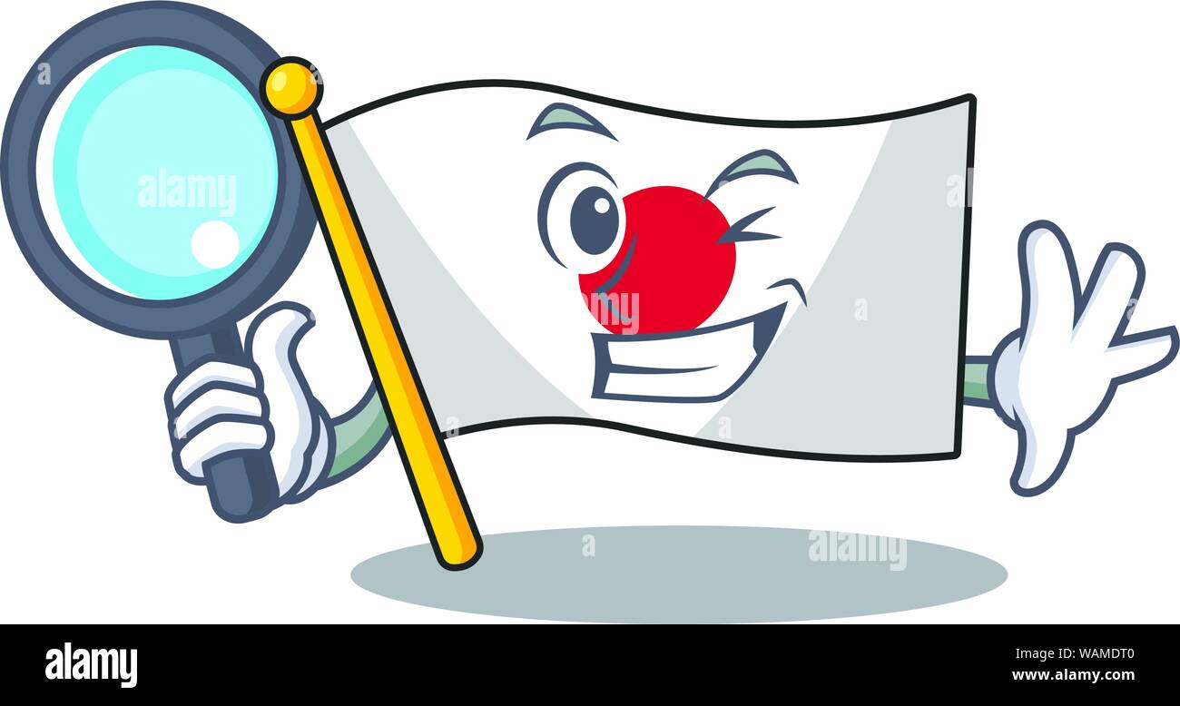 Detective flag Japan isolated with the character Stock Vector Image ...