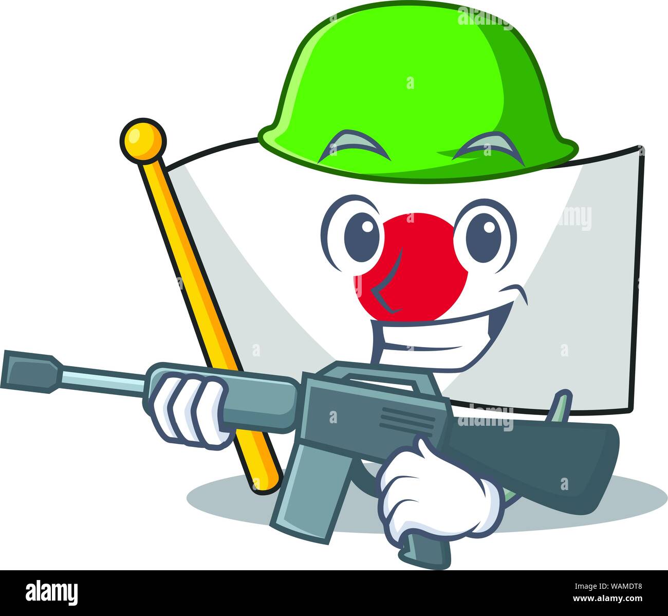 Army Japan flag hoisted inside cartoon pole Stock Vector Image & Art ...