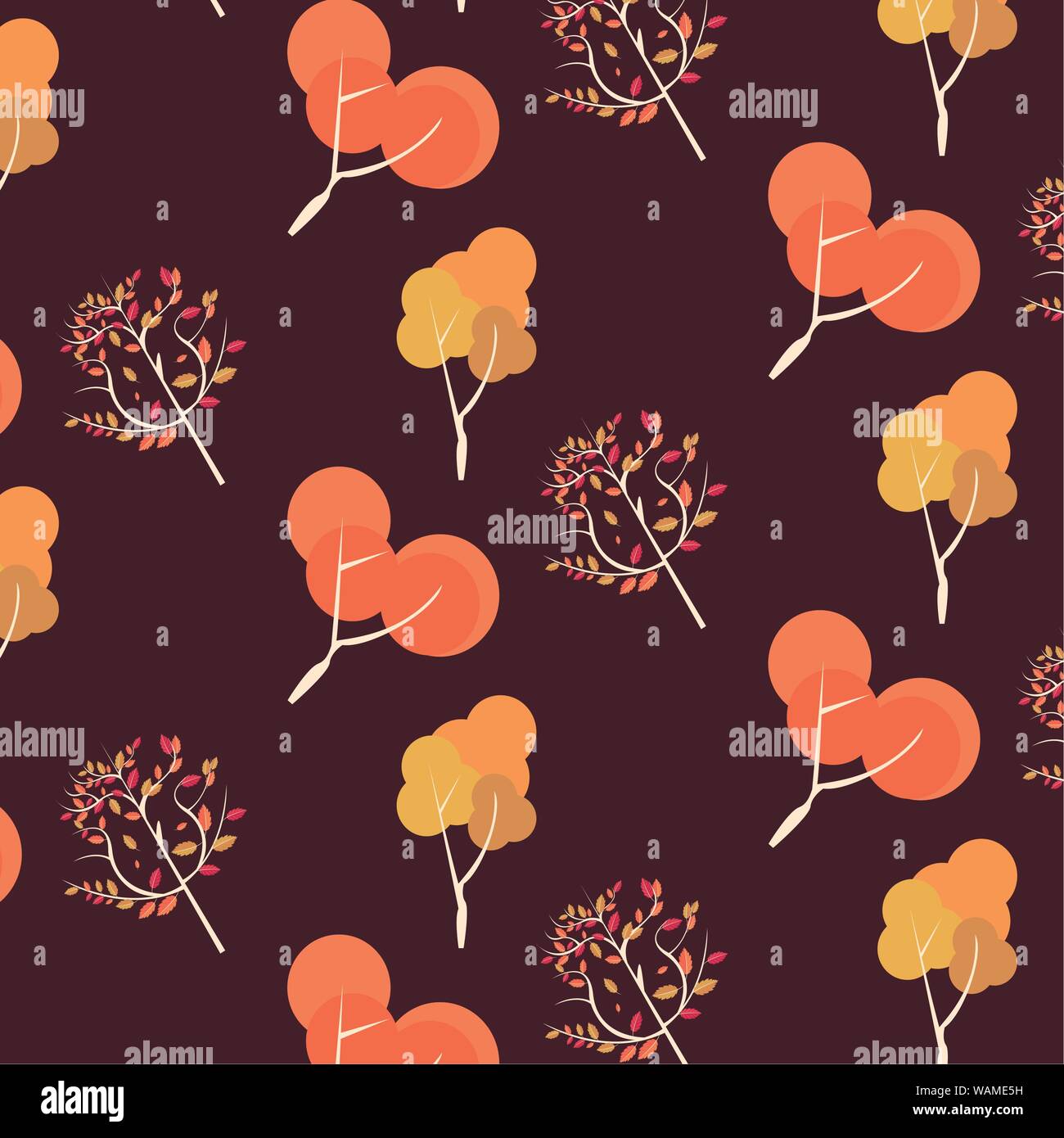 Autumn leaves season pattern background Stock Vector Image & Art - Alamy