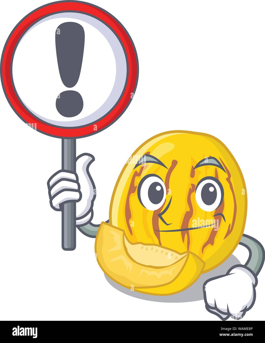 With sign pepino melon isolated in the mascot Stock Vector Image & Art ...