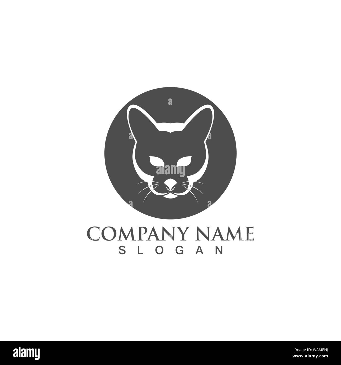 Cat logo design pet logotype vector image Stock Vector Image & Art - Alamy