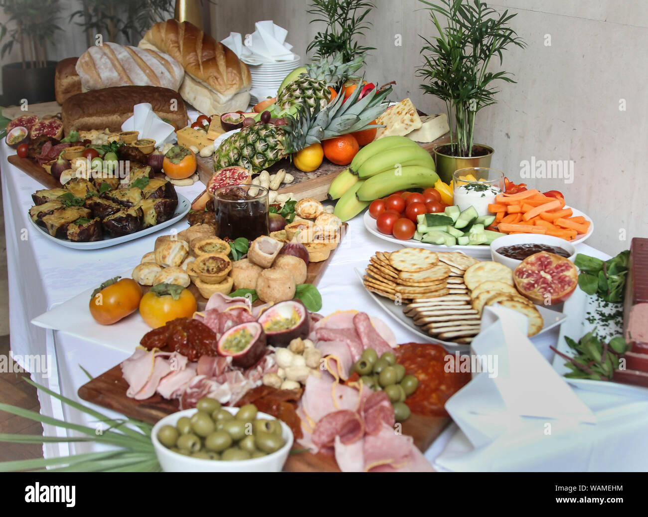 Buffet Table at Wedding Stock Photo - Alamy