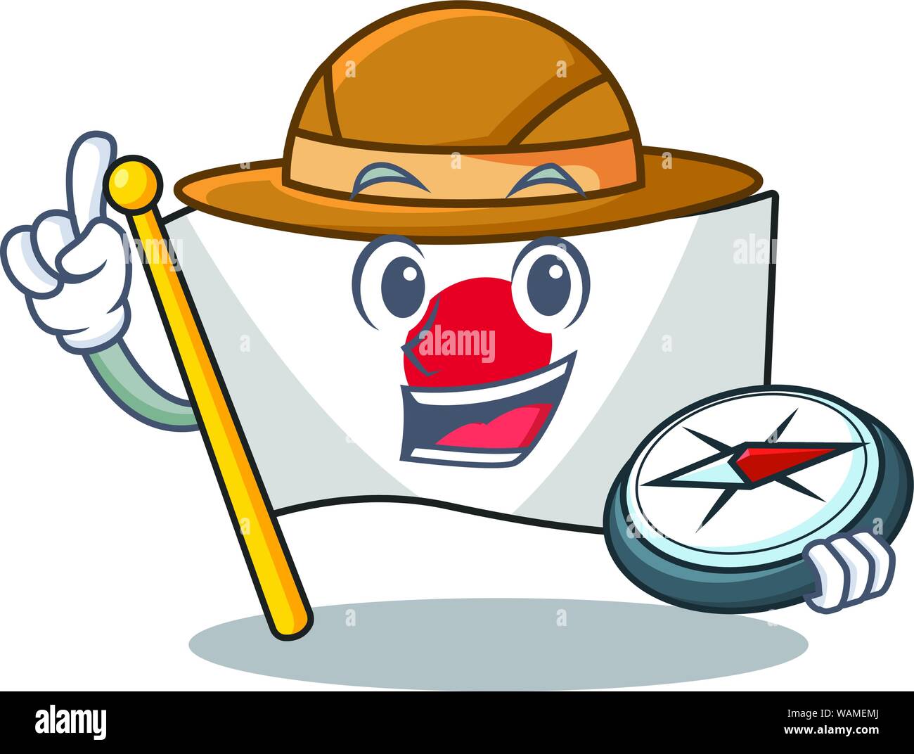 Explorer flag Japan in the cartoon shape Stock Vector Image & Art - Alamy