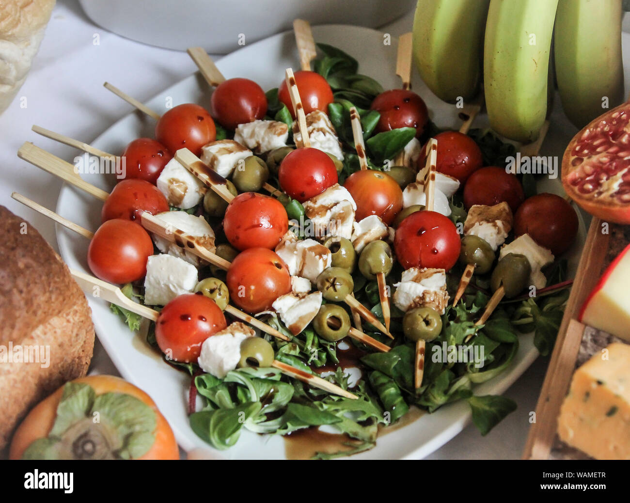Vegetable Kebabs on Wedding Buffet Table Stock Photo - Alamy