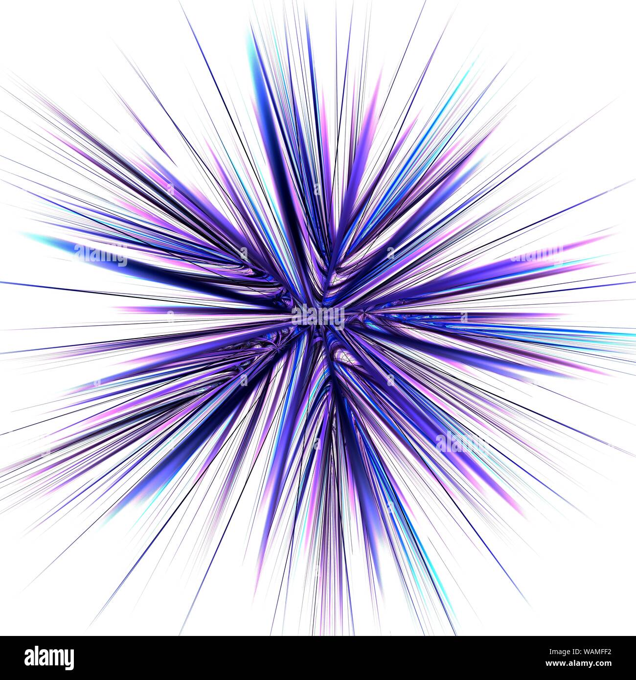 Symmetrical fractal abstract light rays effect neon art Stock Photo - Alamy