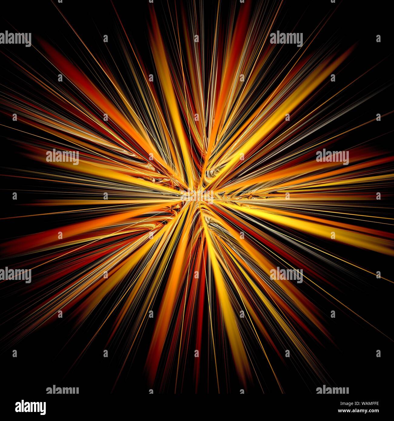 Symmetrical fractal abstract light rays effect neon art Stock Photo - Alamy