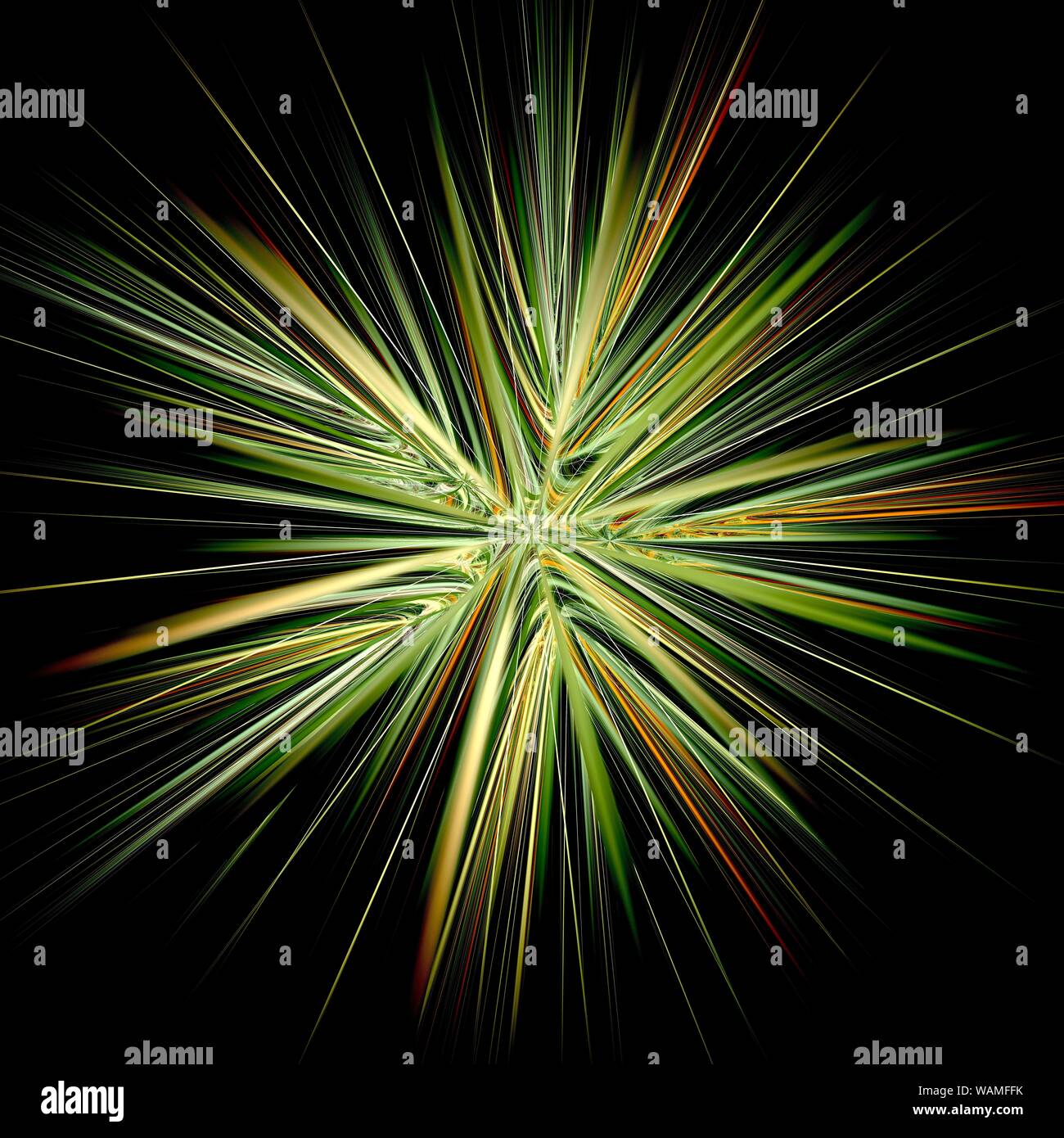 Symmetrical fractal abstract light rays effect neon art Stock Photo - Alamy