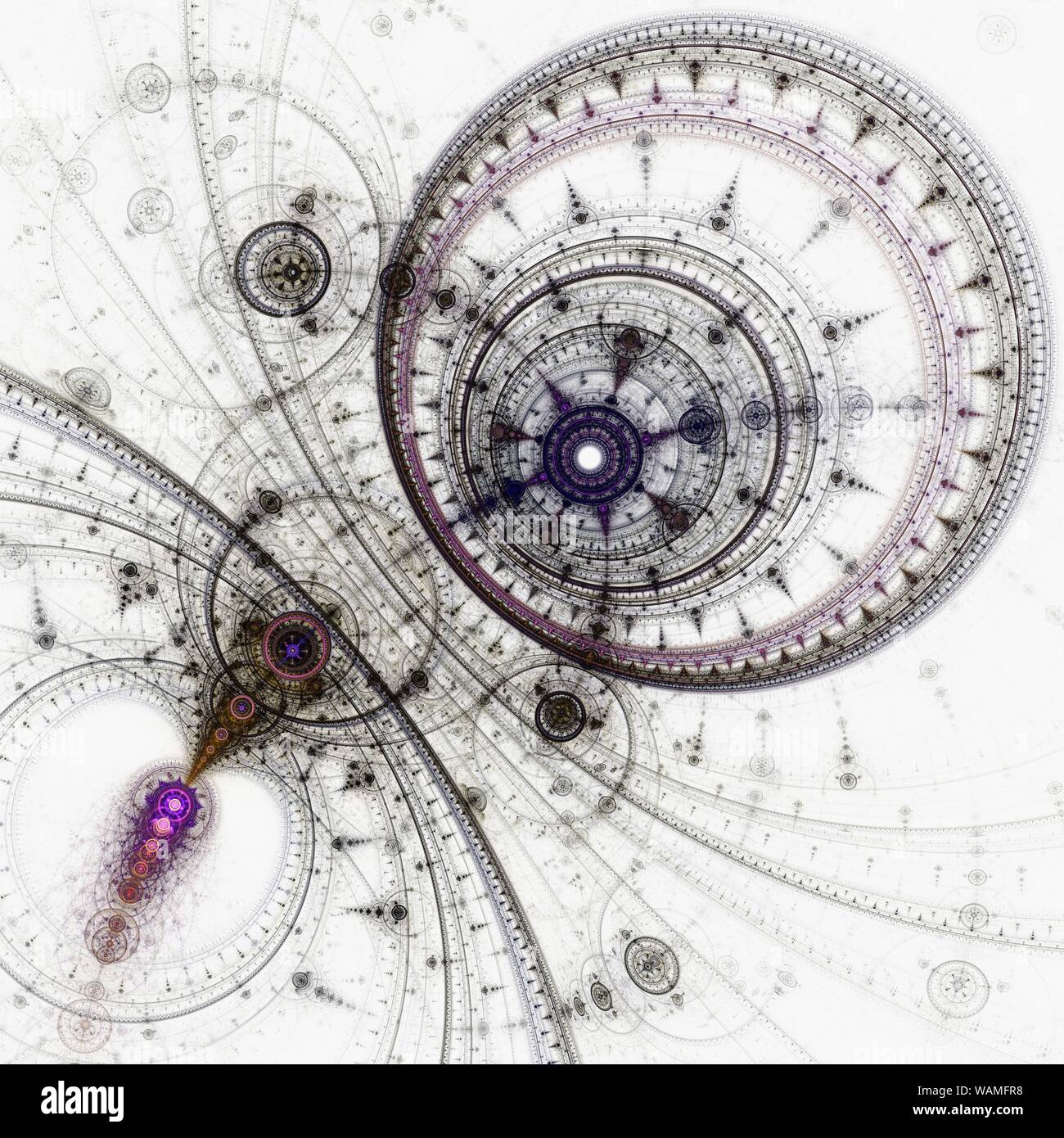 Colorful fractal clockwork, abstract gears digital artwork Stock Photo ...