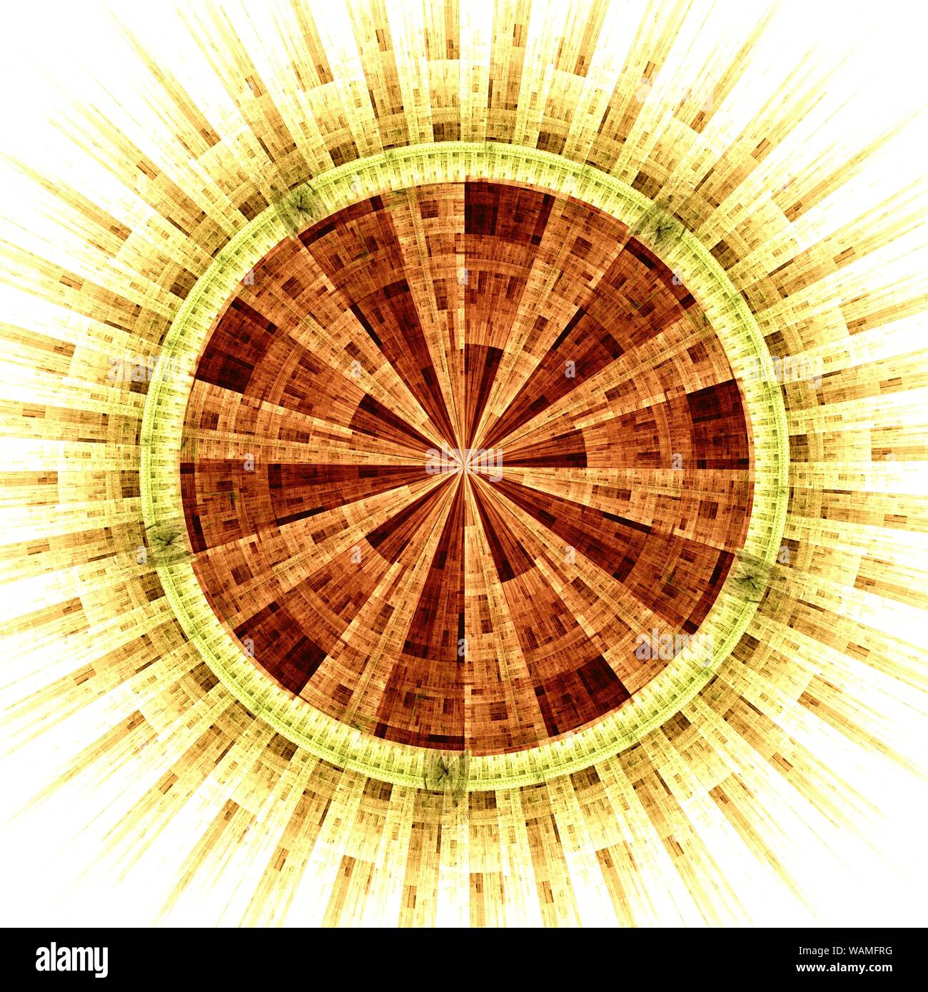 Computer generated illustration rendered fractal showing solar Stock ...