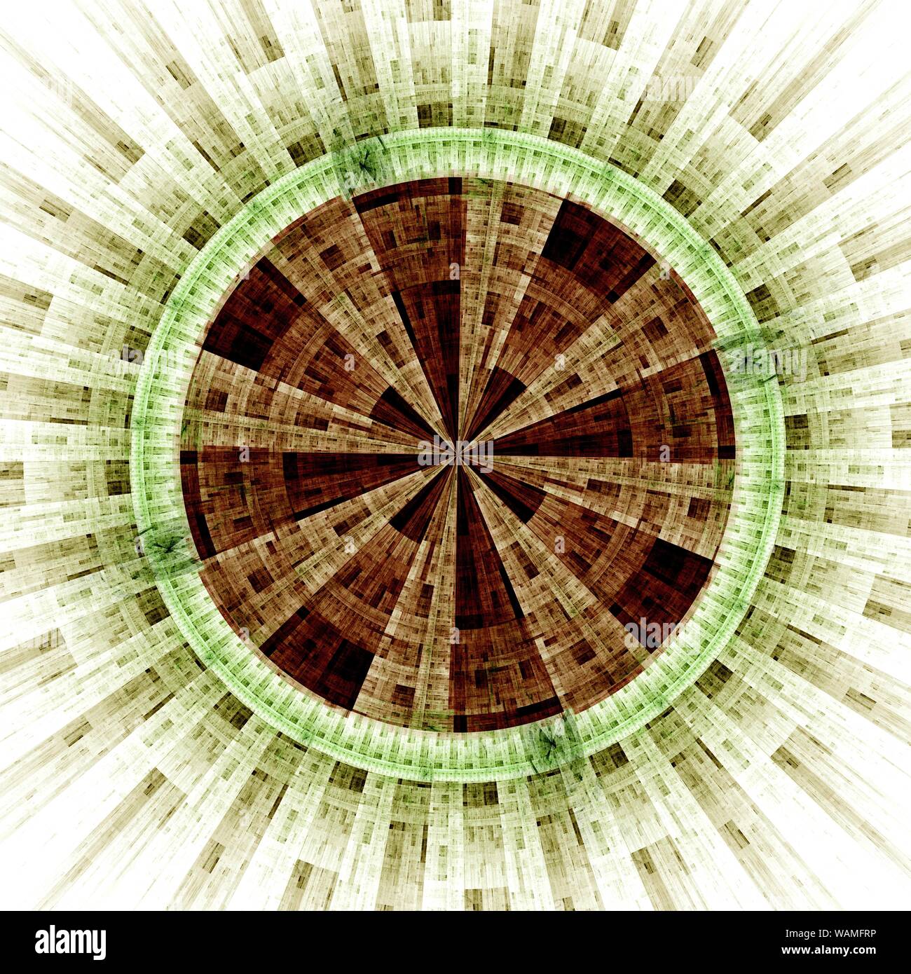 Computer generated illustration rendered fractal showing solar Stock ...