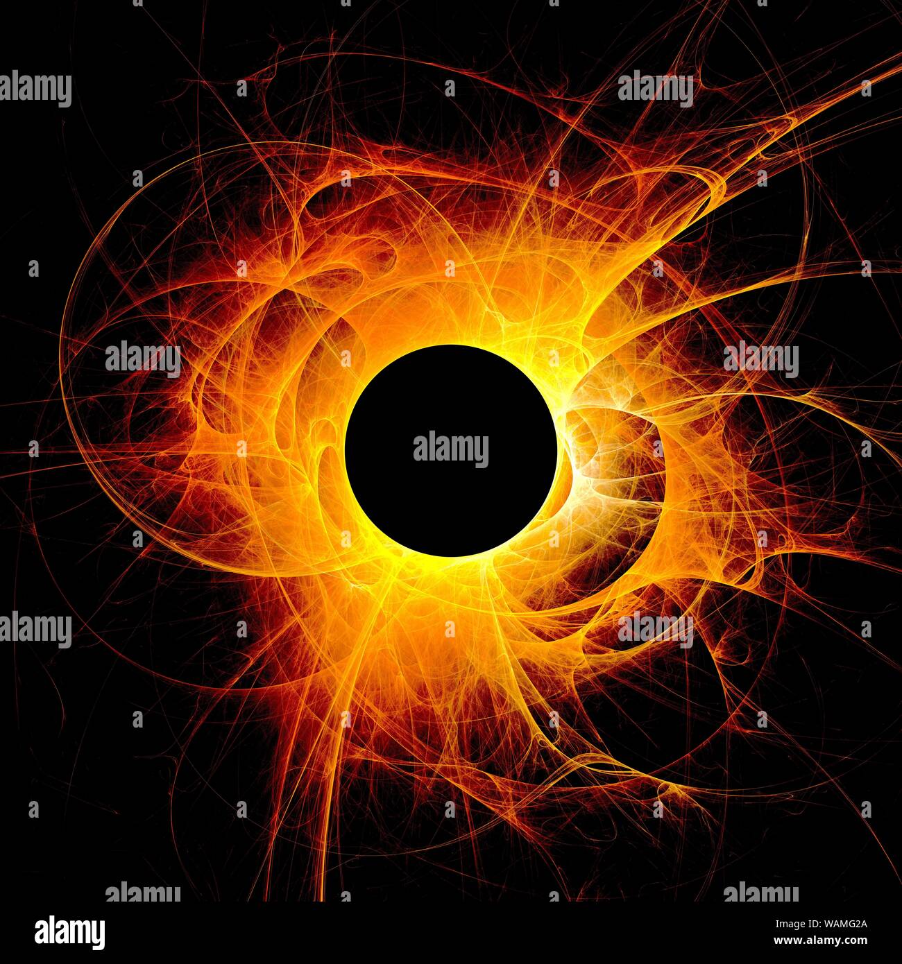 The eye of God Solar Eclipse on black background Stock Photo - Alamy