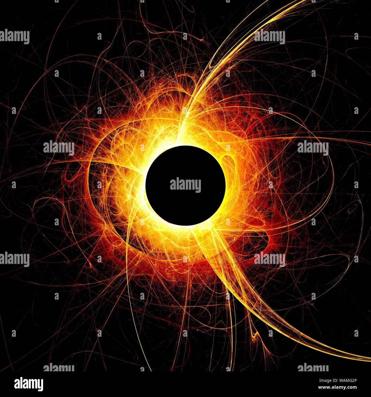 The eye of God Solar Eclipse on black background Stock Photo - Alamy