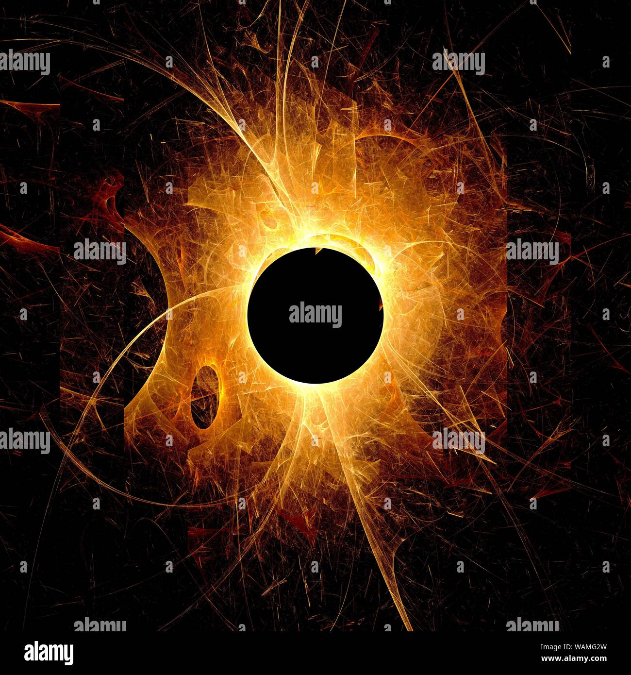 The eye of God Solar Eclipse on black background Stock Photo - Alamy