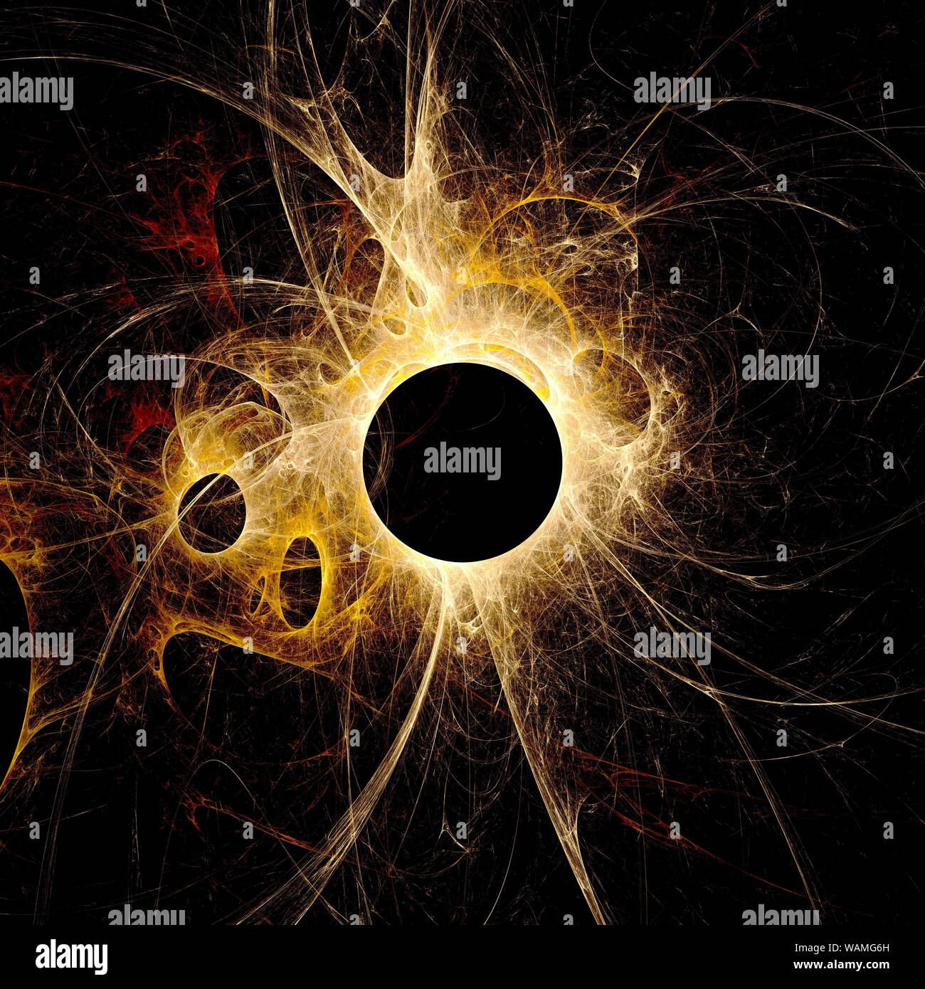 The eye of God Solar Eclipse on black background Stock Photo - Alamy