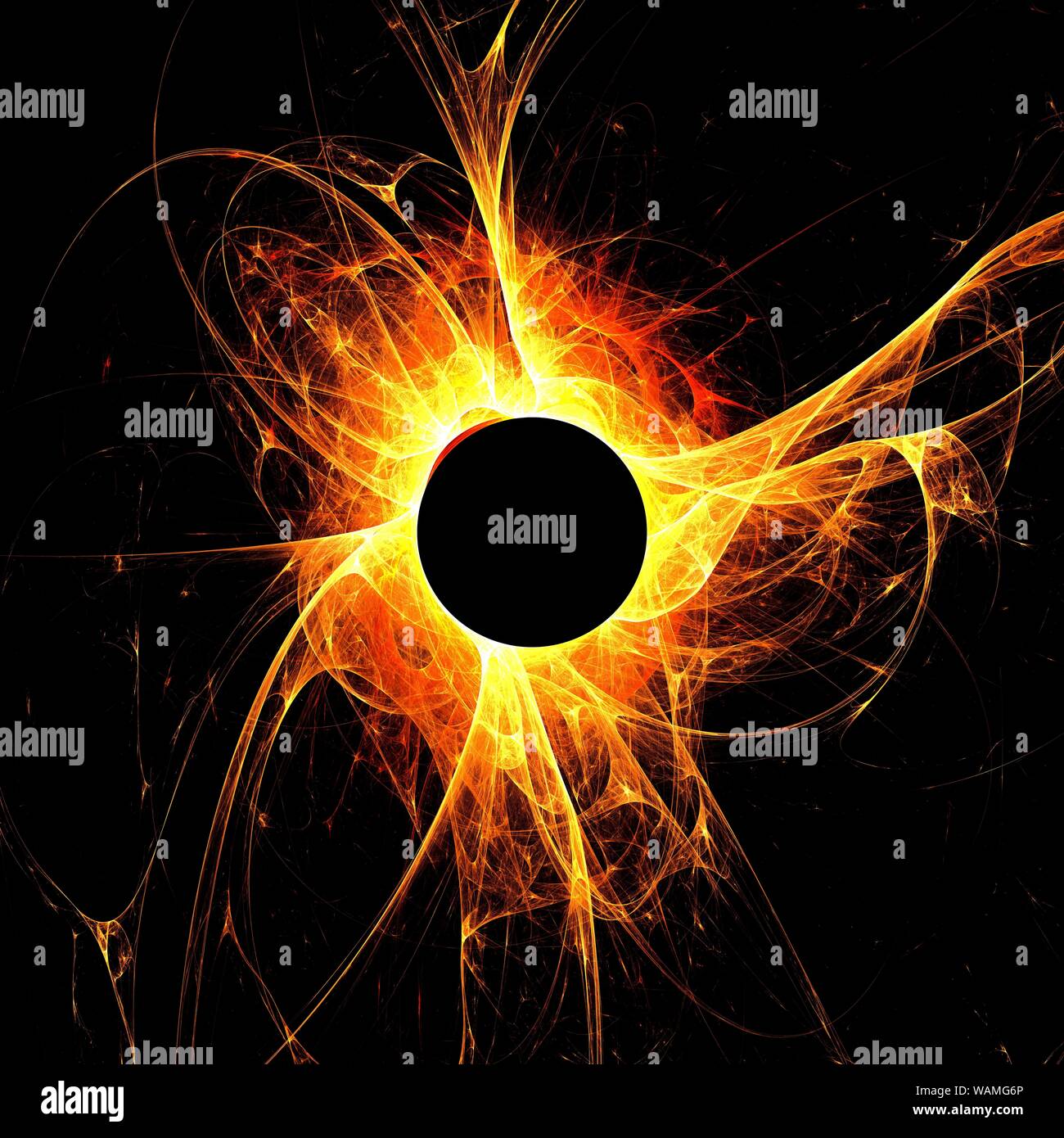 The eye of God Solar Eclipse on black background Stock Photo - Alamy