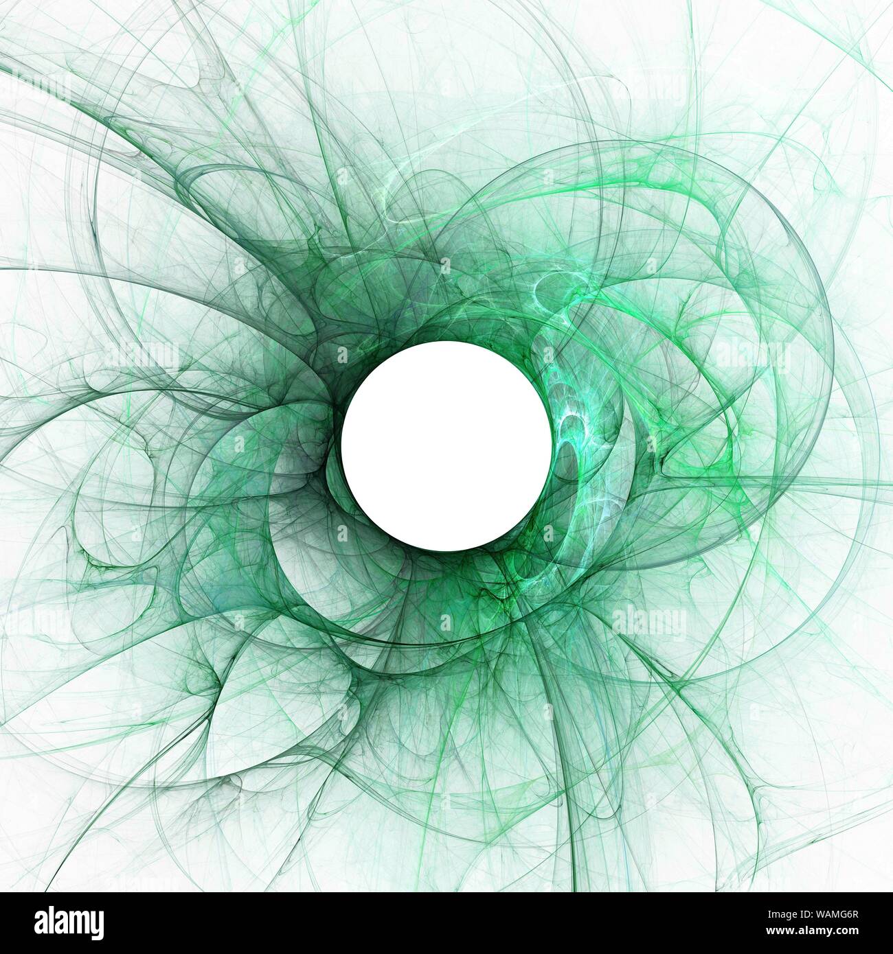 The eye of God green Eclipse on white background Stock Photo - Alamy