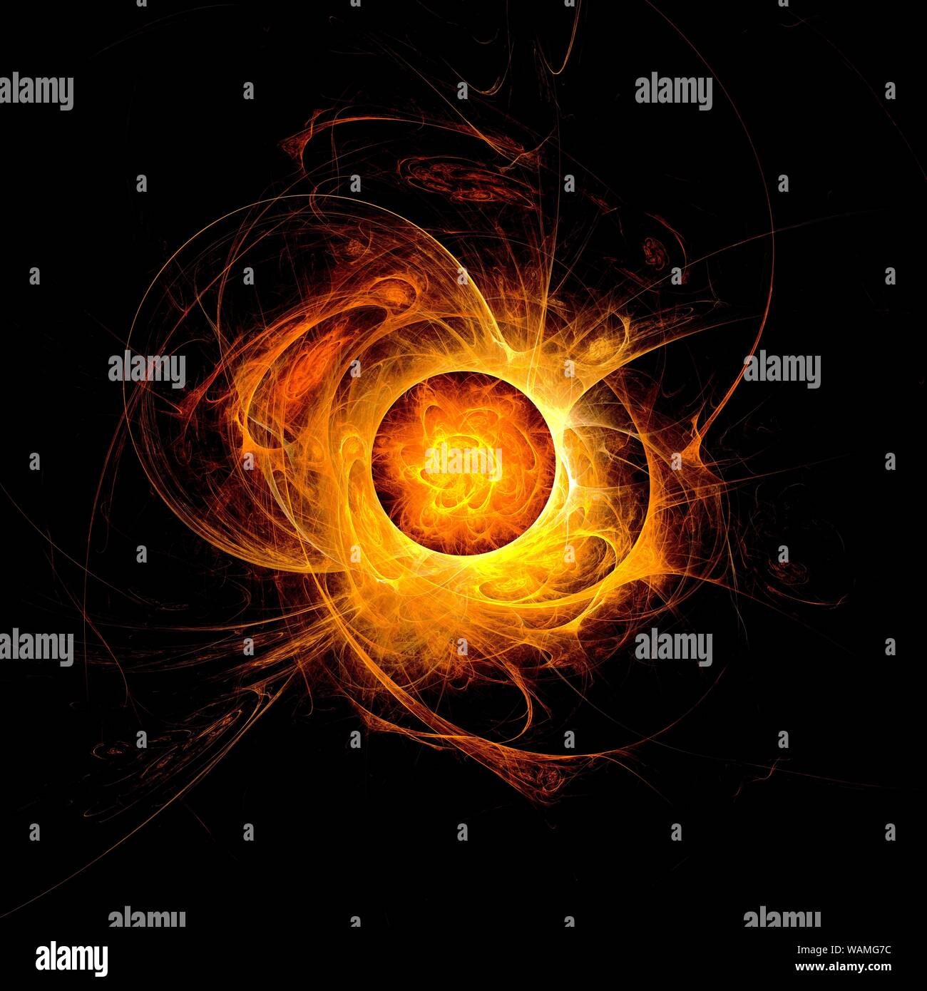 The eye of God Solar Eclipse on black background Stock Photo - Alamy