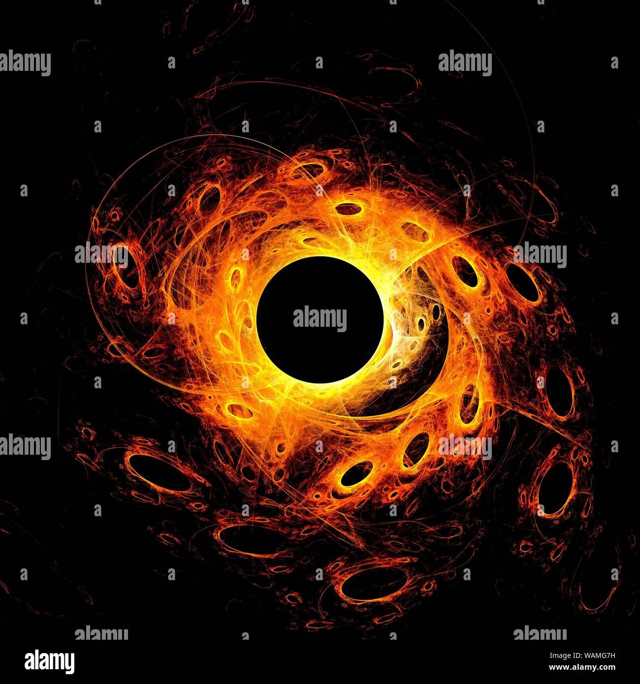 The eye of God Solar Eclipse on black background Stock Photo - Alamy