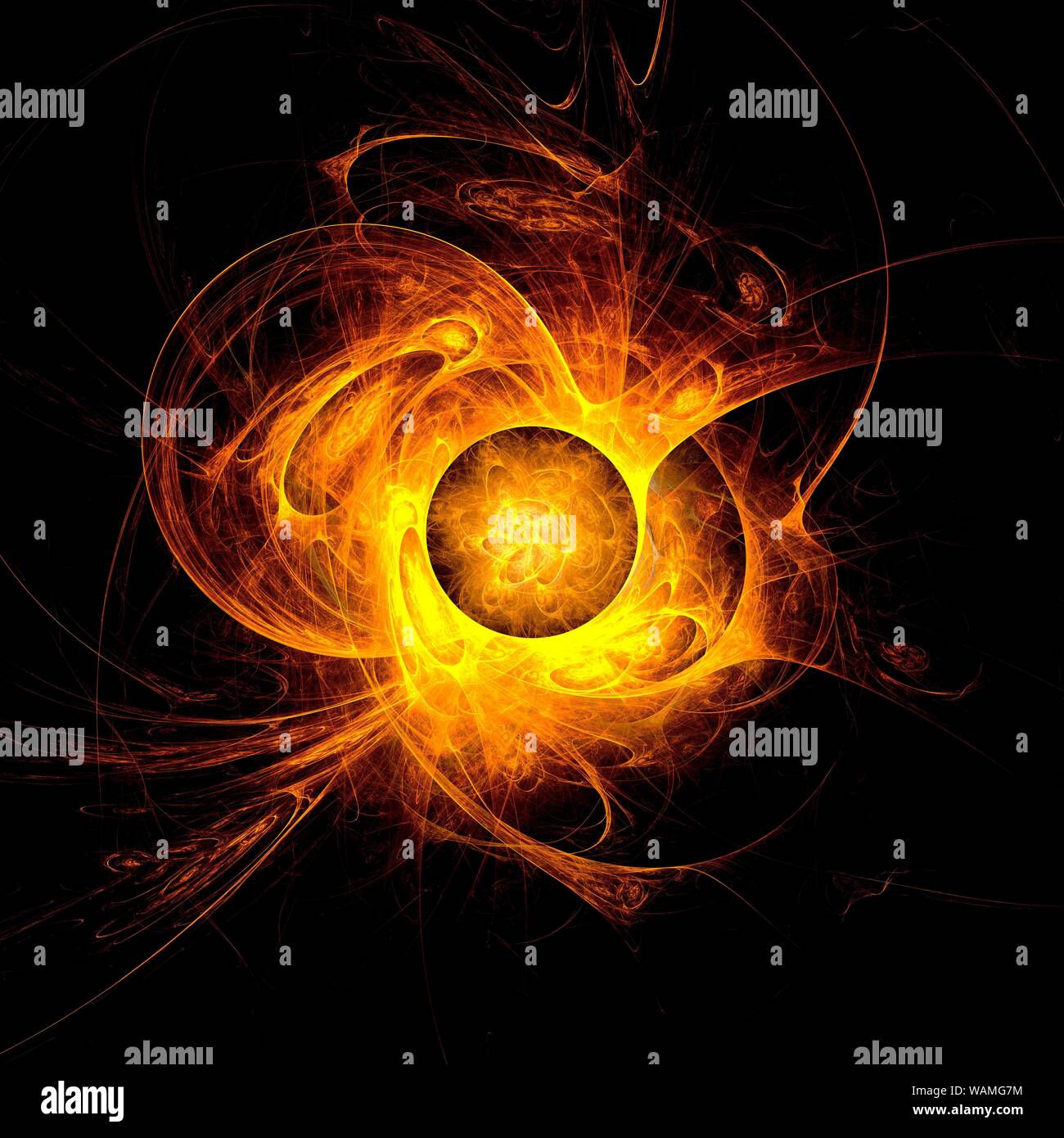 The eye of God Solar Eclipse on black background Stock Photo - Alamy